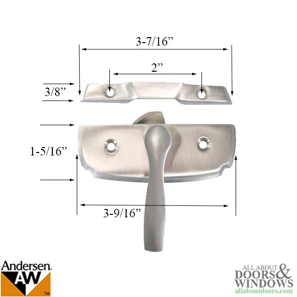 Andersen Sash Lock and Keeper for 400 Series Woodwright Double Hung Window