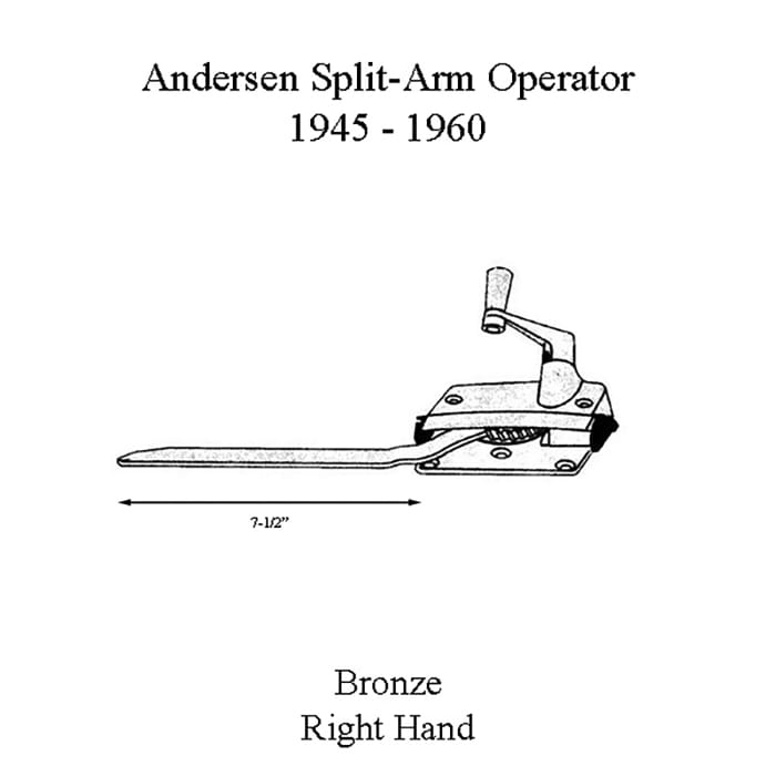 Andersen Right Hand Operator, 7-1/2 Inch Arm with Round Shoe
