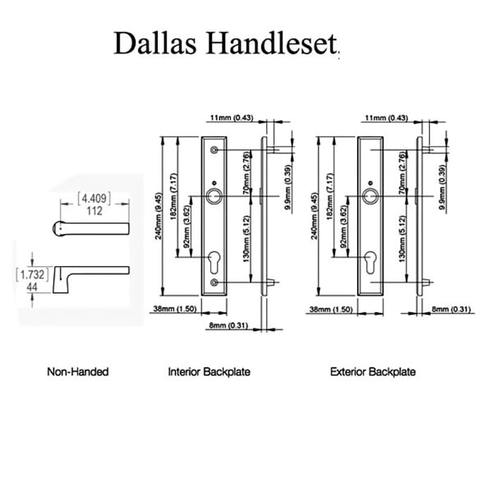 HOPPE Dallas Multipoint Lock Handle Set