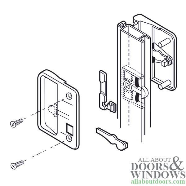 Non-Handed Plastic Latch & Pull Handle Set with Security Lock for ...