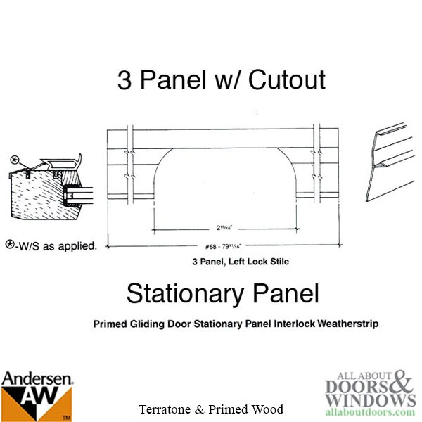 Andersen Gliding Door Interlock Weatherstrip