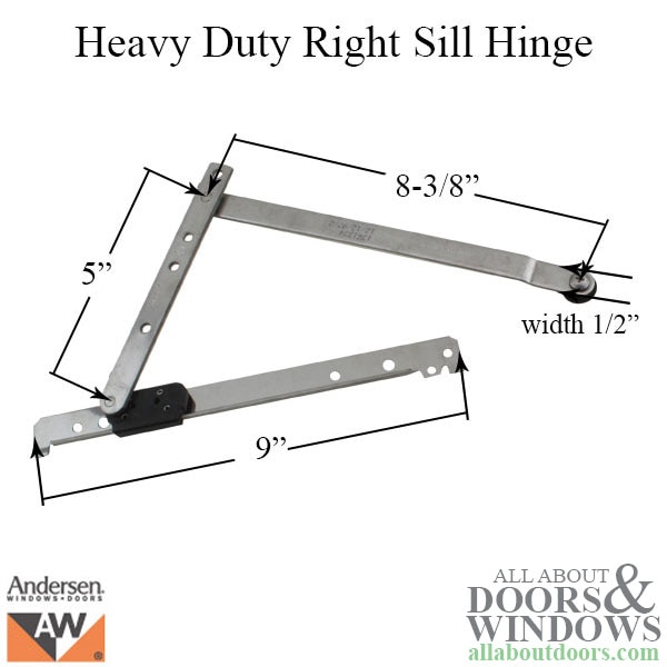 Enhanced Casement Hinge Heavy Duty Sill Right
