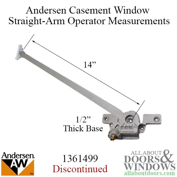 Andersen Left Hand Straight Arm Operator, 1995-98 Enhanced