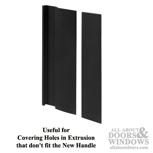 Aluminum Cover Plate and Pull Handle for Sliding Door - Black
