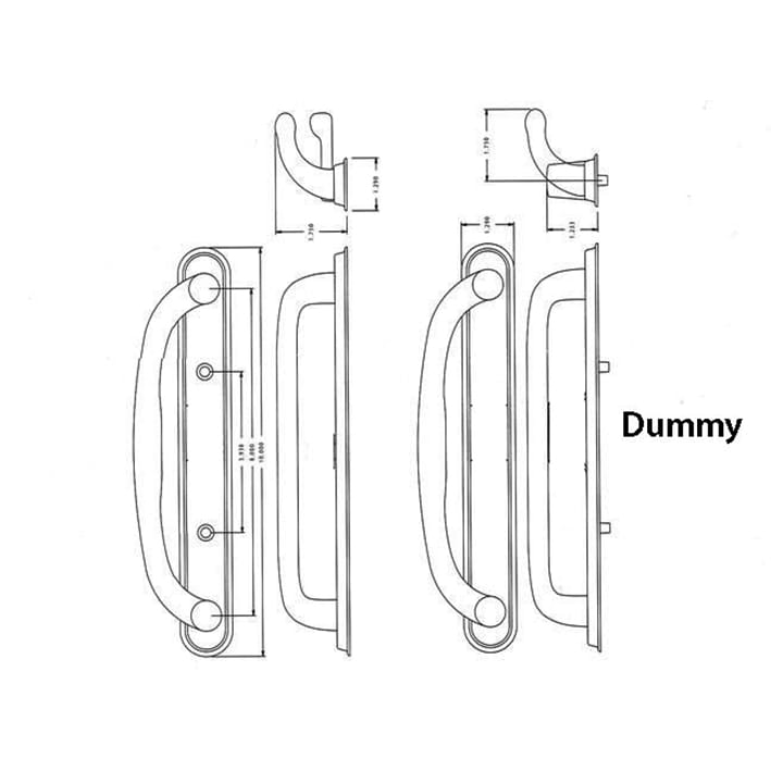 Olympus DUMMY Handle for Sliding Glass Door 3-15/16 Inch Screw Hole Center