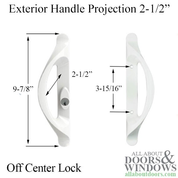 Truth Sliding Door Handle with Offset Key Cylinder