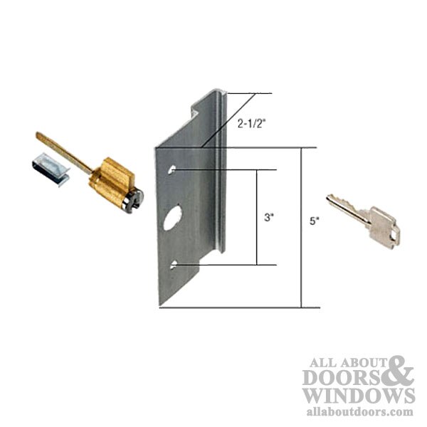 External Pull and Key Lock - Sliding Patio Door, International - Aluminum