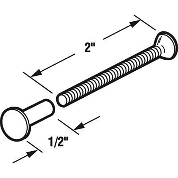 Post & Screws, Binder 2 inch - Black Thru-Bolt