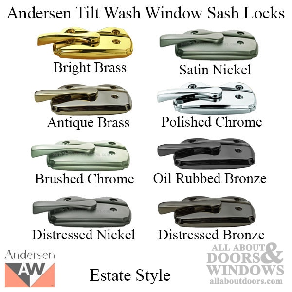 Andersen Tilt-Wash (DC) and Tilt-Wash (TW) Estate Series Sash Lock Kit