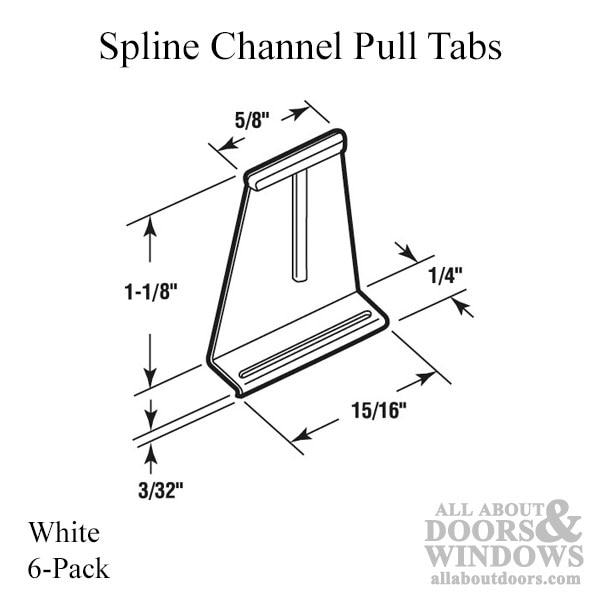 Window Screen Spline Channel Pull Tab Window Screen Spline Channel Pull Tab
