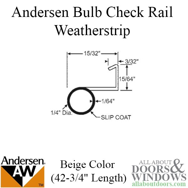 Andersen Narroline Double Hung window Weatherstrip