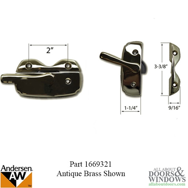 Andersen Tilt-Wash (DC) and Tilt-Wash (TW) Estate Series Sash Lock Kit