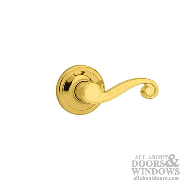 Kwikset Lido Polished Brass Dummy Lever Right Handed