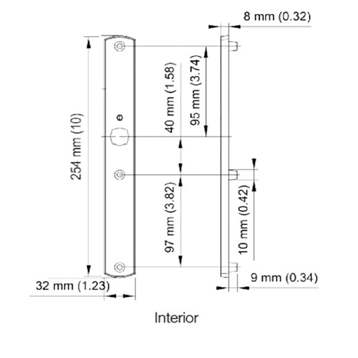 Hoppe Contemporary Interior M2165N for Dummy Backplate