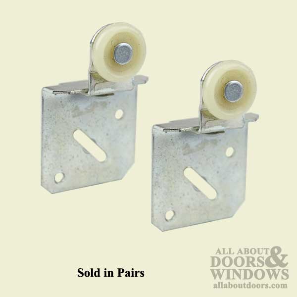 Wardrobe Door Roller Assembly with 1 Inch Nylon Wheel for Back Panel