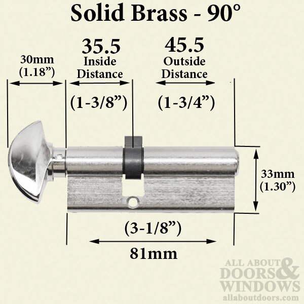 Hoppe Verona M151/216N/KC 35/45 Cylinder 2-1/4" Door - Satin Nickel
