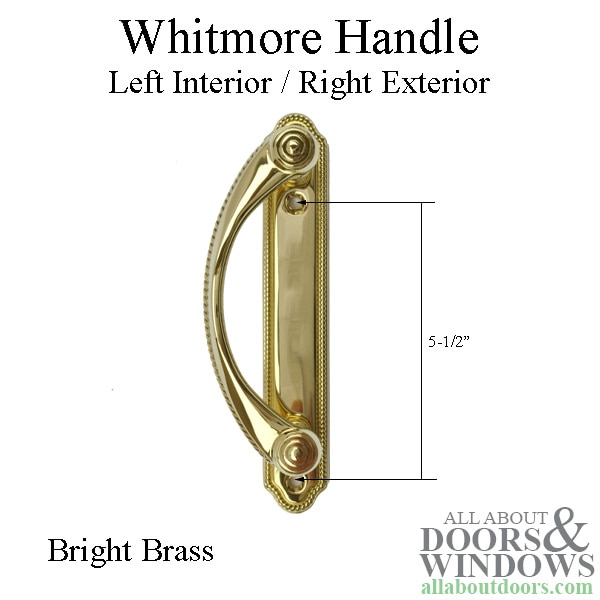 Andersen Whitmore Gliding Door Handle - Left Interior/Right Exterior