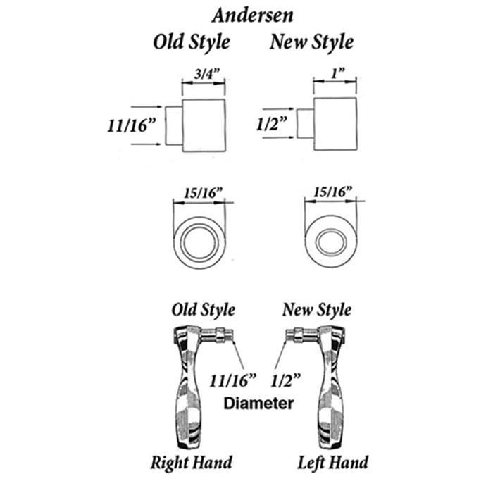 Andersen Handle Extension Kit for Frenchwood Hinged Door Trim Set