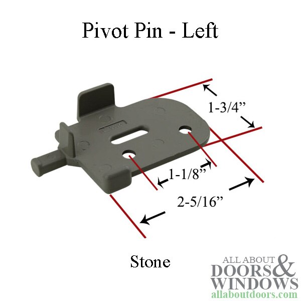 Andersen Tilt-Wash Pivot Pin, Left