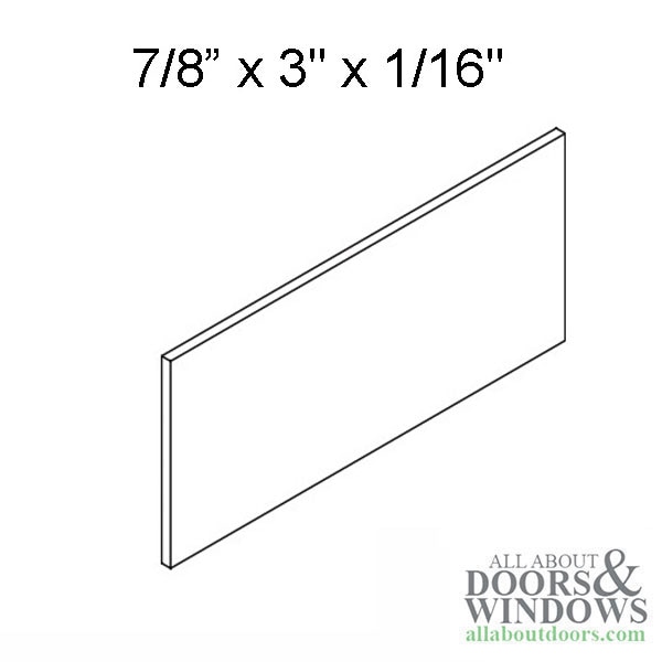 Plastic Shim Setting block 7/8 x 3" x 1/16"