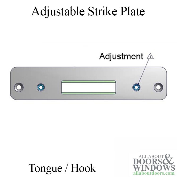 3297-82 Adjustable Flat Tongue / Hook Strike Plate