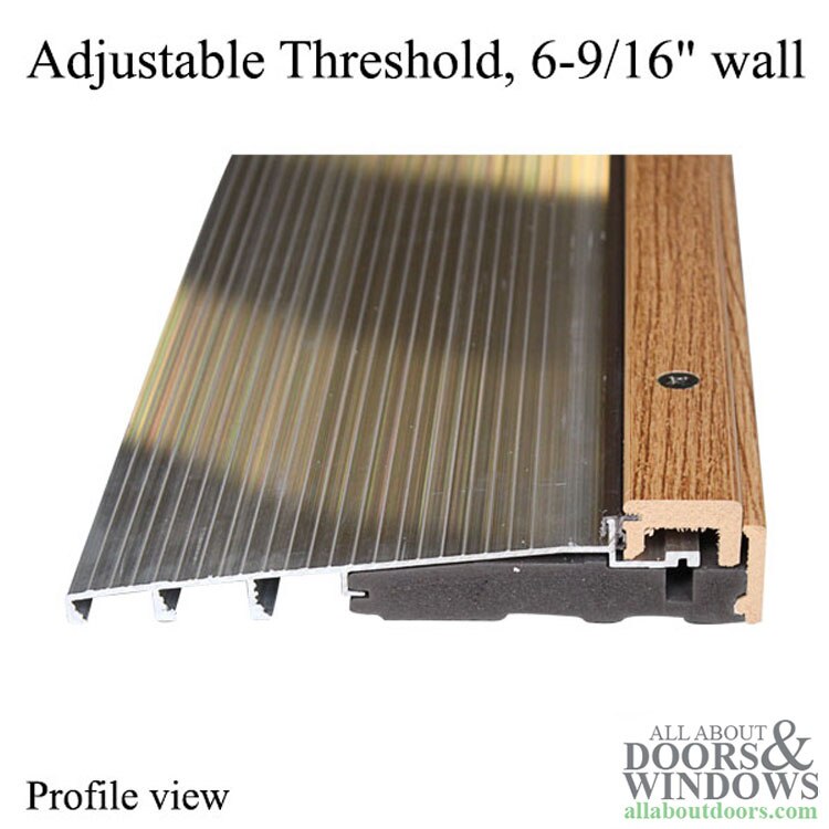 Threshold, Adjustable Oak Cap, Aluminum, Composite