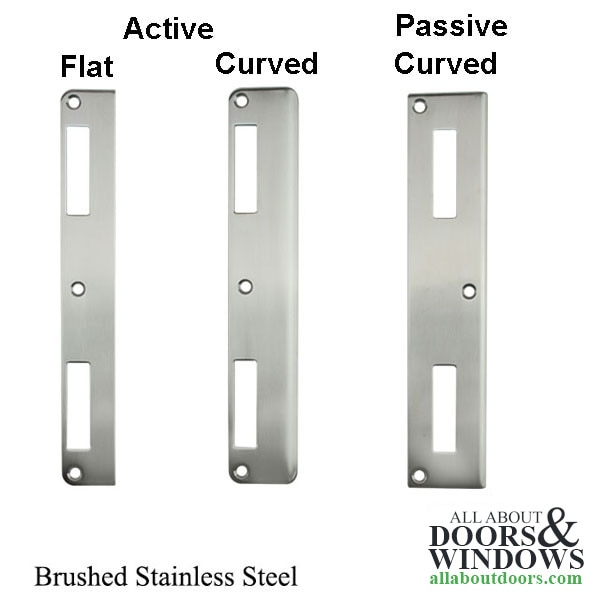 P3000 Passive Latch and Deadbolt, Curved Lip Strike Plate