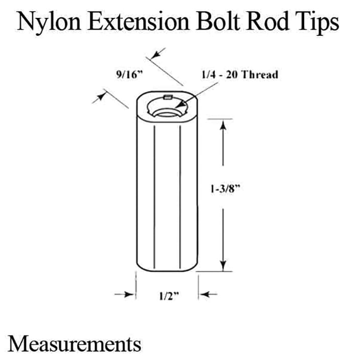 Nylon Extension Bolt Rod Tips
