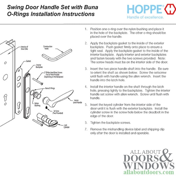 3851396 Hoppe Clear Bushing and Rubber O-Ring