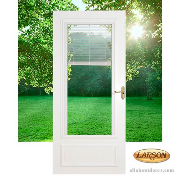 Pella Storm Door With Blinds Between Glass - Glass Designs
