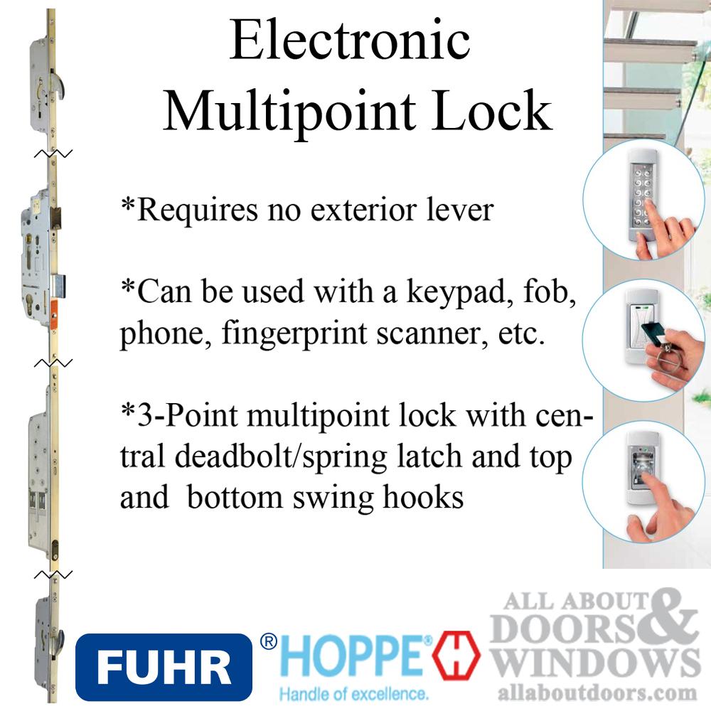 Hoppe Electronic Multipoint Lock Unit, Right-hand, 35mm Backset, 20mm ...
