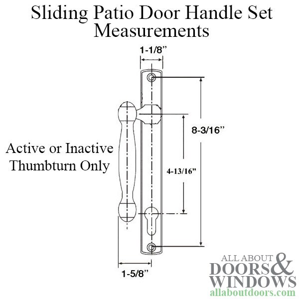40252-AB-BLEM Hoppe Sliding Patio Door Handle Blemished