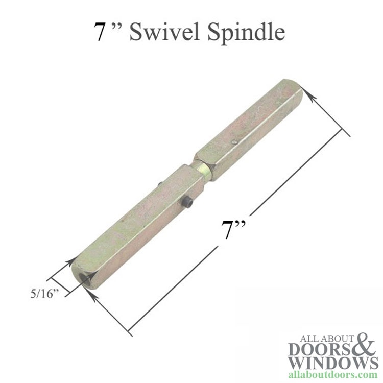 Swivel spindle | 5/16" x 7" |pin stop