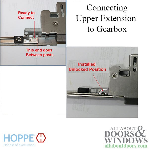 Hoppe 3-point multipoint lock kit, door heights 76.61"- 80.56", 1-3/4 ...