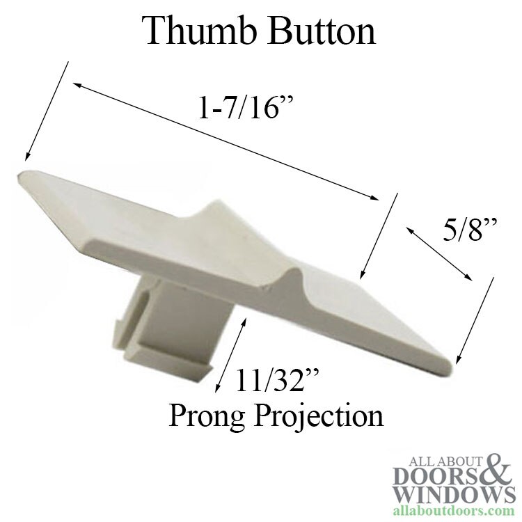 Thumb Button | Concealed Tilt-In finger latch | Left