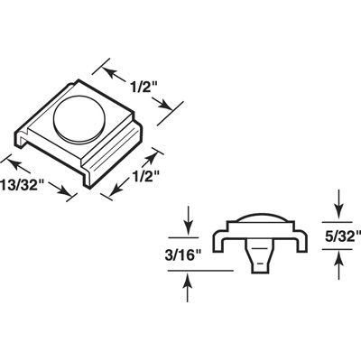 Guide - Sliding Windows, Glides / Guides - Nylon