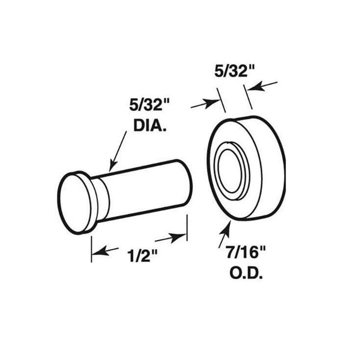 Roller (Flat) - Sliding Windows, Nylon
