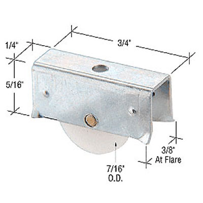 Roller Assembly (Grooved) - Sliding Windows, Showcase / Storm - Steel ...