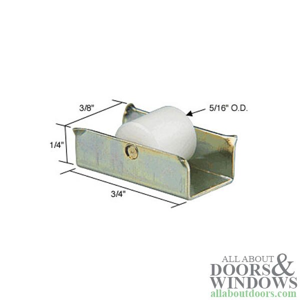 Roller Assembly (Flat) - Sliding Windows, Showcase / Storm - Steel / Nylon