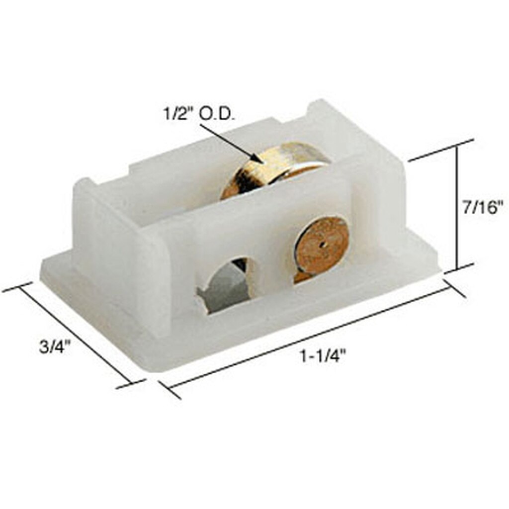 Roller Assembly (Flat) - Sliding Windows, Nylon / Steel