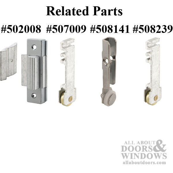 Roller Assembly (Flat) - Sliding Windows, Vertical Rail - Brass / Steel