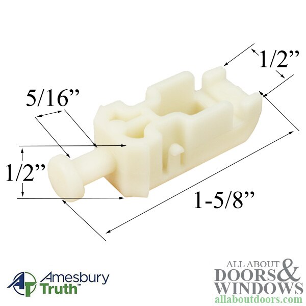 Inverted link swivel shoe for 62-716 and 62-766 channel balances