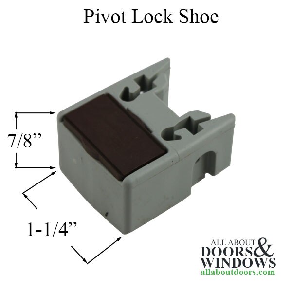 Pivot Brake Lock Shoe | 7/8 x 1-1/4 | 3/4" spring Coil |Universal with Pad