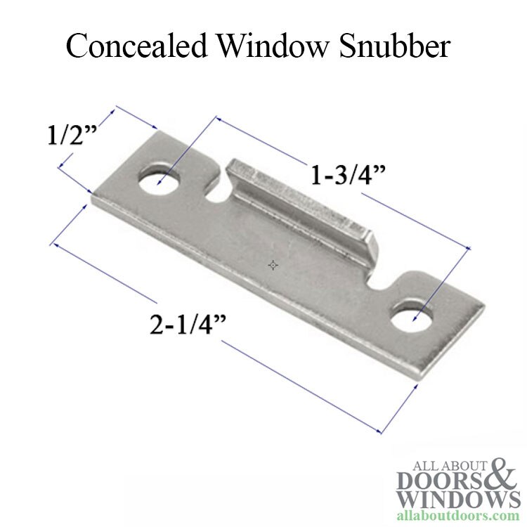 Window Snubber, Concealed Frame & Sash Mount, sash anti-bow bracket