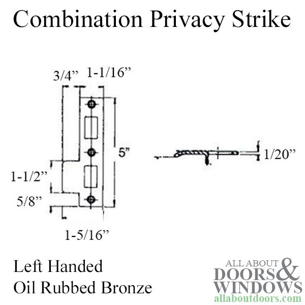 Left Hand Combination Privacy Strike