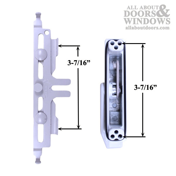 LH Multipoint Sash Lock w/ Bracket & Cylindrical Rivet Sleeve - Tie Bar ...