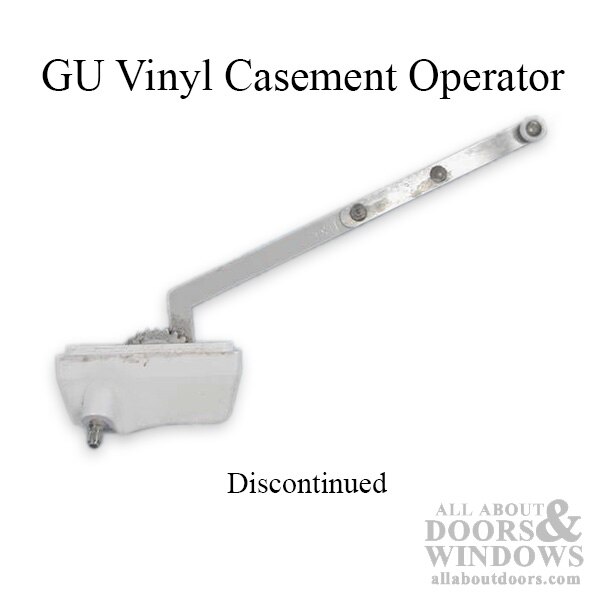 G-U Straight Arm Rear Mounted, Vinyl Casement Operator, LH - Wh