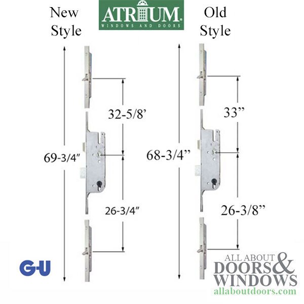 Atrium 45/92 Tongue Version Multipoint Lock Replacement Kit for Old ...