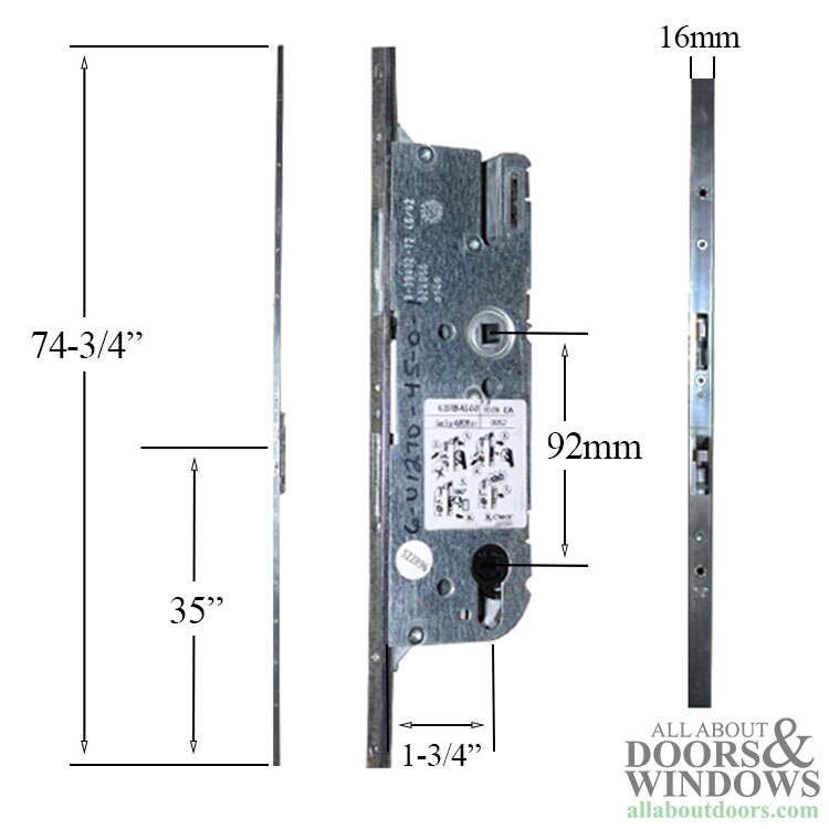 Cremona Inactive Shootbolt Multipoint Lock