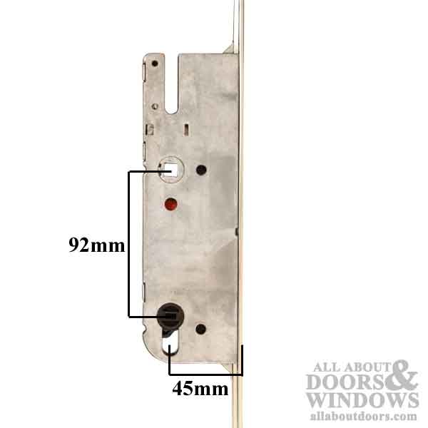 Inactive 45/92 Europa Multipoint Lock for Passive Doors - Silver Ferguard